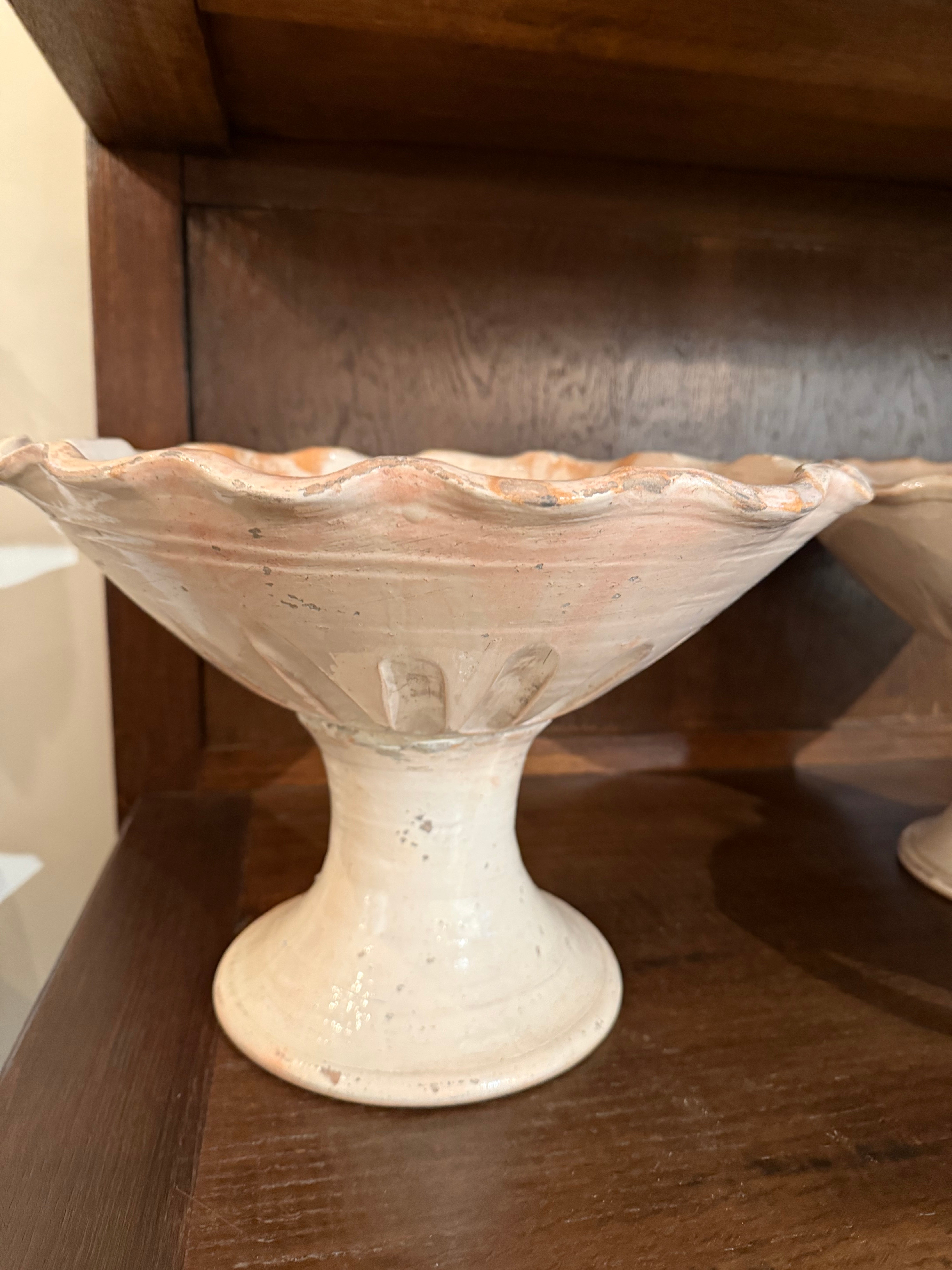 Italian Pottery Puglia Pedestal Bowl – Circa II Antiques