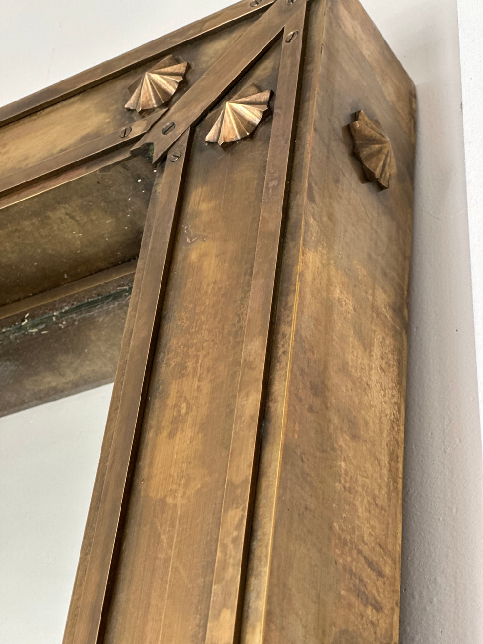 Barcelona Midcentury Brass Studded Mirror - Large Rectangle – Circa II ...