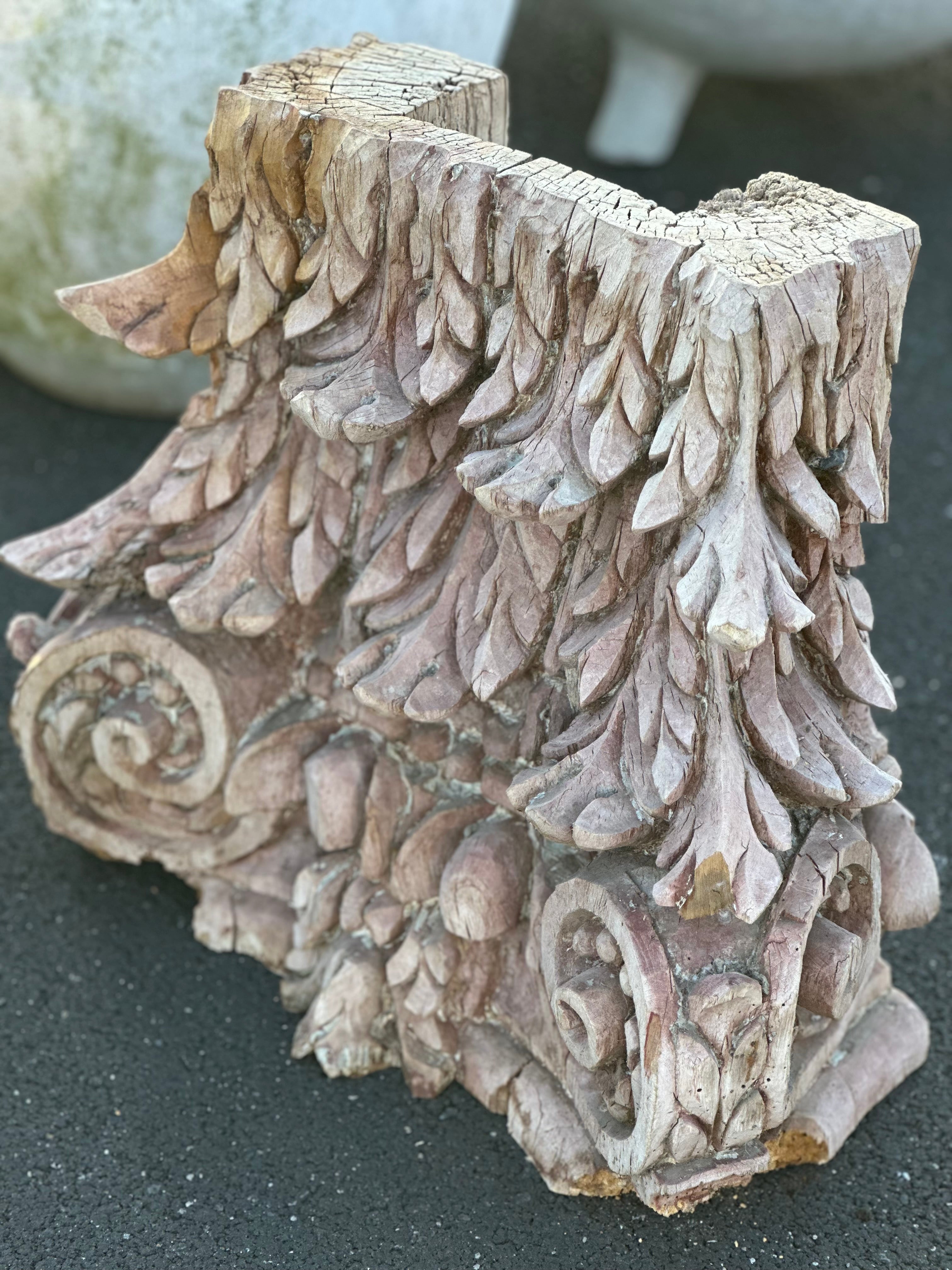 French Carved Wooden Pediment c1880 – Circa II Antiques